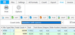 AnyCount is a Word Count software tool, Character Count, Line Count tool