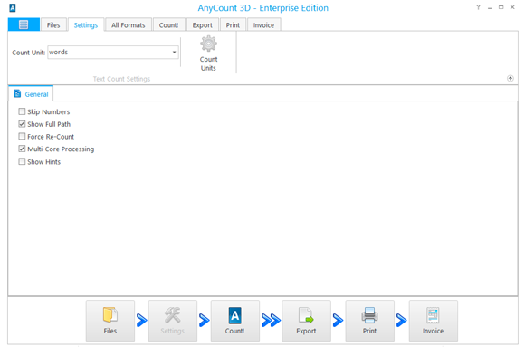 AnyCount is a Word Count software tool, Character Count, Line Count tool